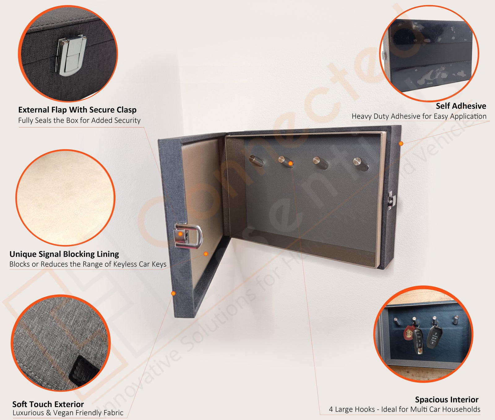 Wall Mounted Signal Blocking RFID Car Key Box - CEG-110